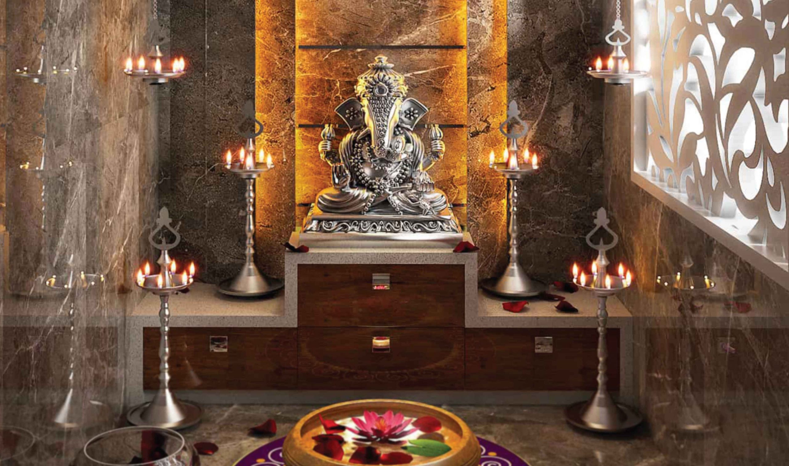 Elegant Pooja Units by Homworks for Your Home