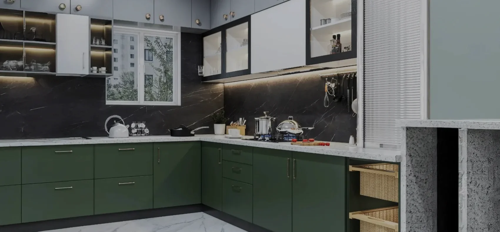 L-Shaped Kitchen Designs & Ideas | Homworks